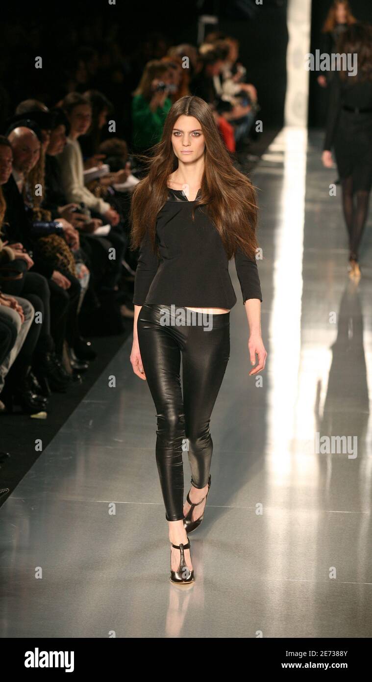 A model wears a creation by British fashion designer Jasmine Di Milo ...