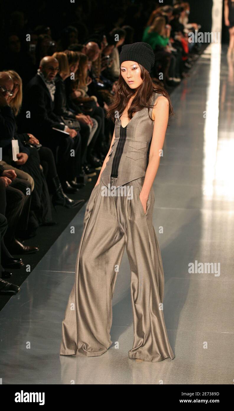 A model wears a creation by British fashion designer Jasmine Di Milo ...