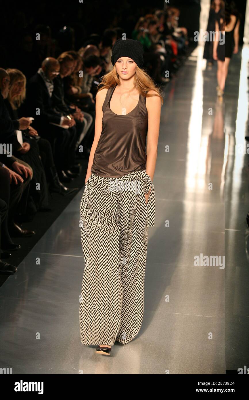 A model wears a creation by British fashion designer Jasmine Di Milo ...