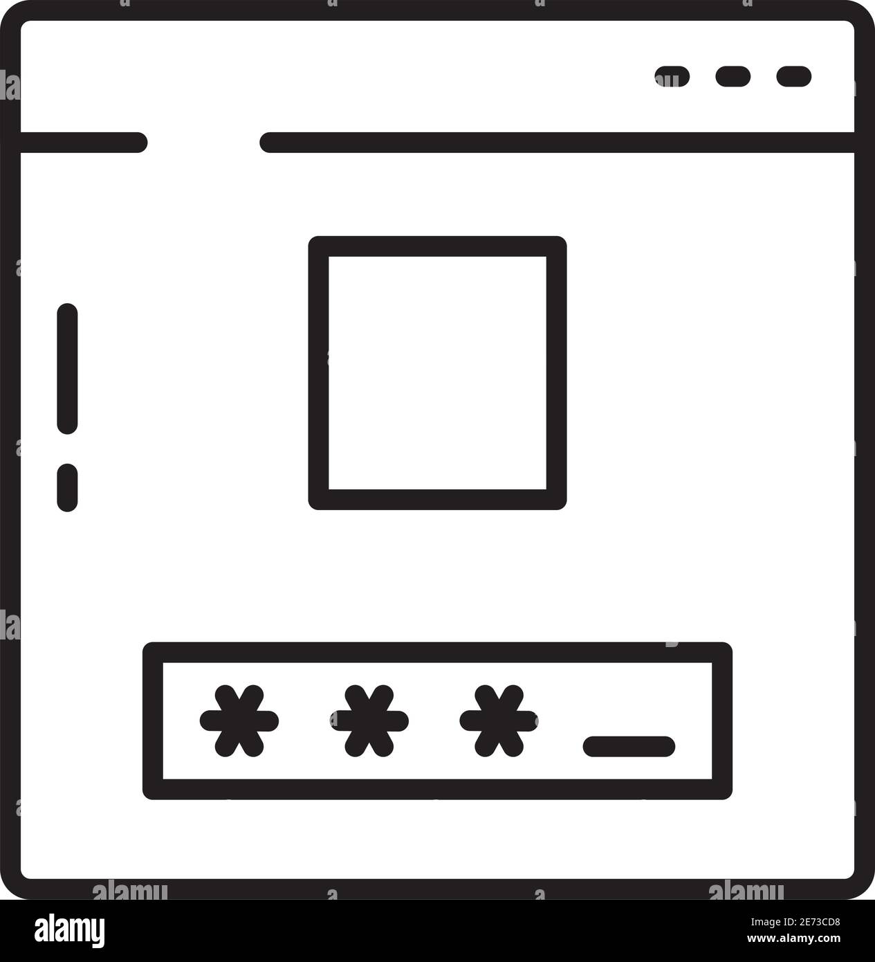 password browser icon over white background, half line style, vector ...