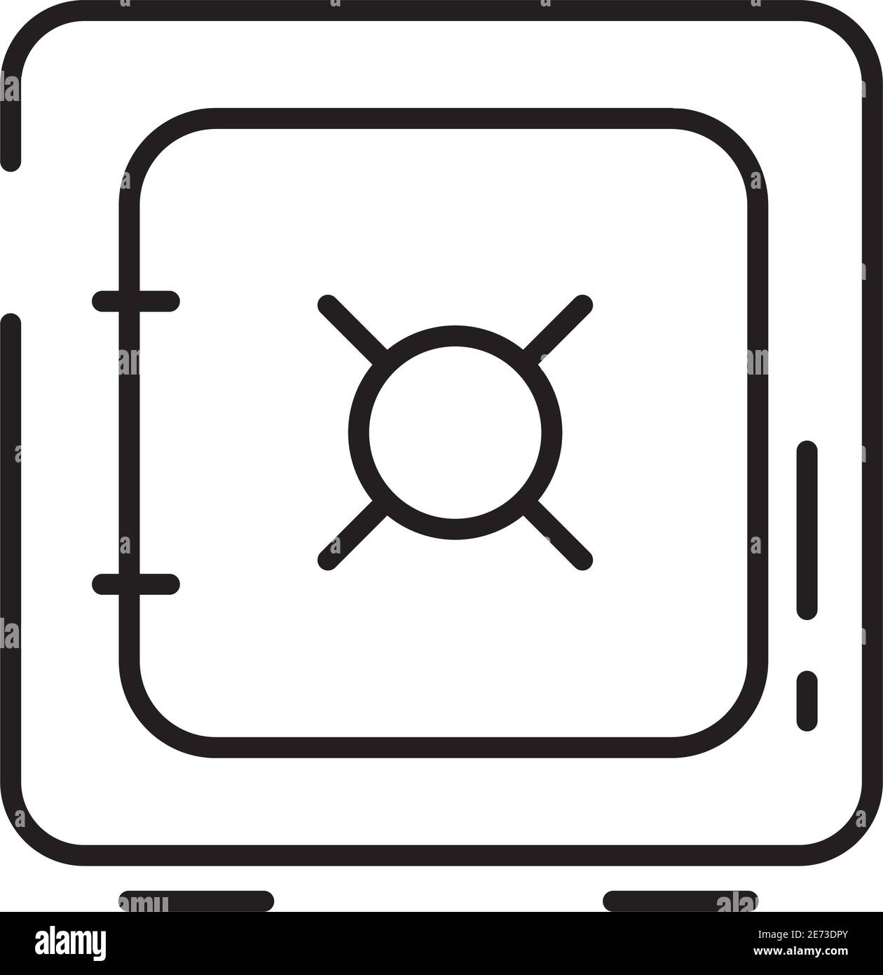 security strongbox icon over white background, half line style, vector ...