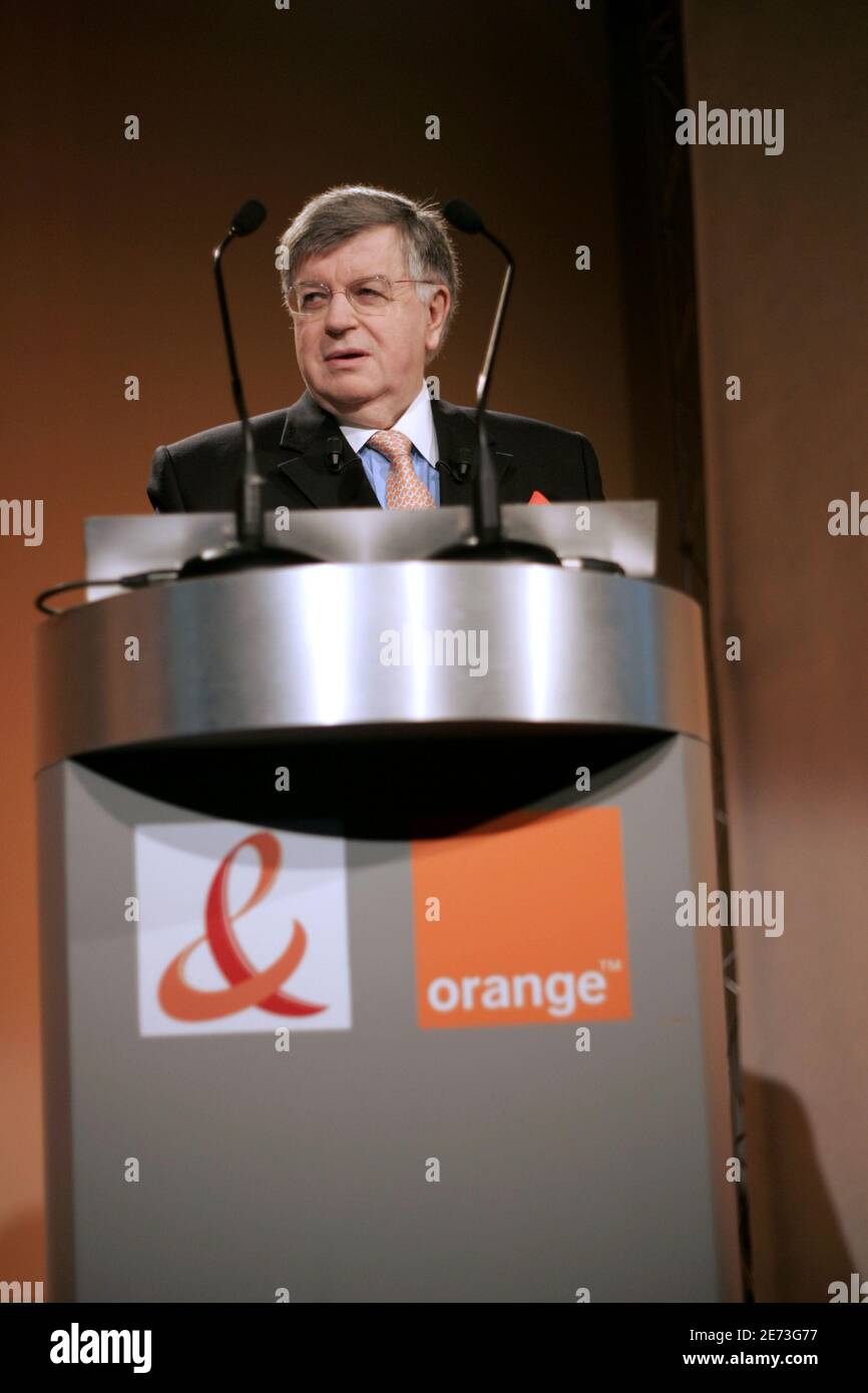 CEO of France Telecom Didier Lombard holds press conference to present ...