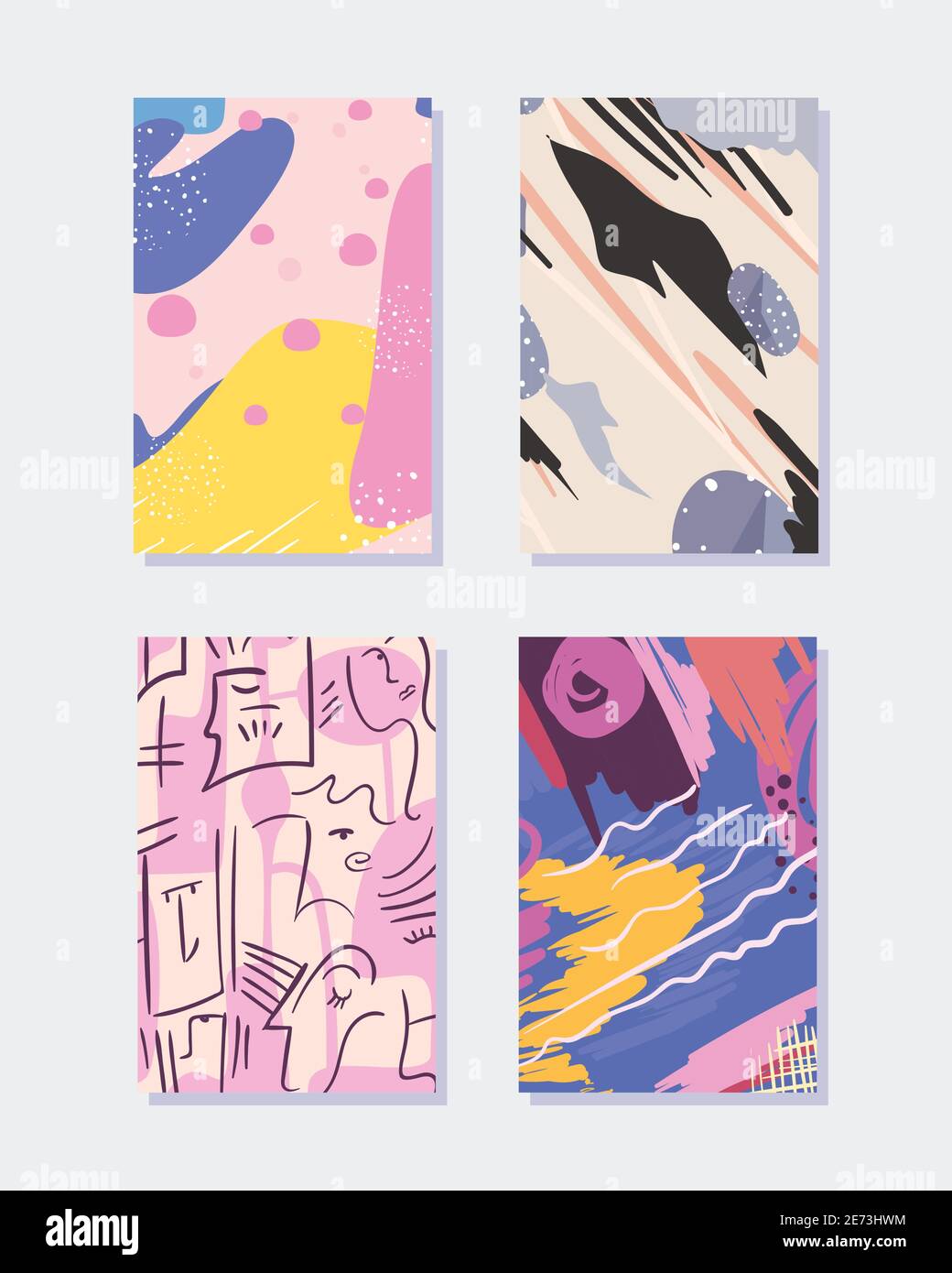 Abstract pattern backgrounds icon set design, Art and wallpaper theme ...