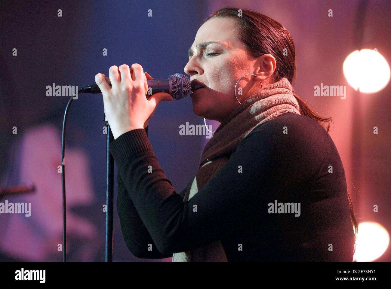 British singer Maria Q performs live on stage with his band during the ...