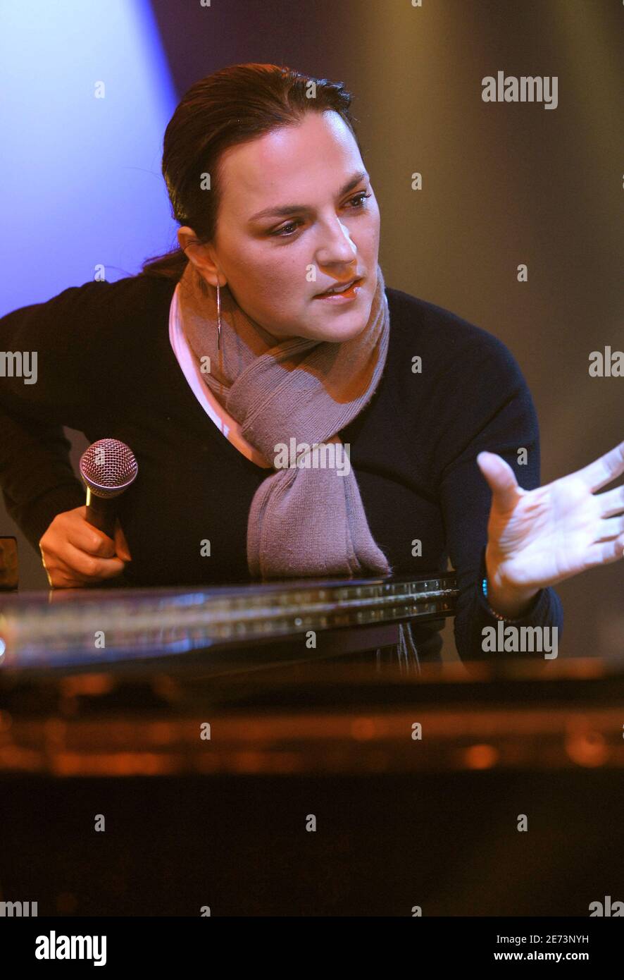 British singer Maria Q performs live on stage with his band during the ...