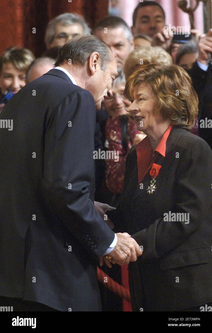 French journalist Michele Cotta awarding the medal of Knight in the ...
