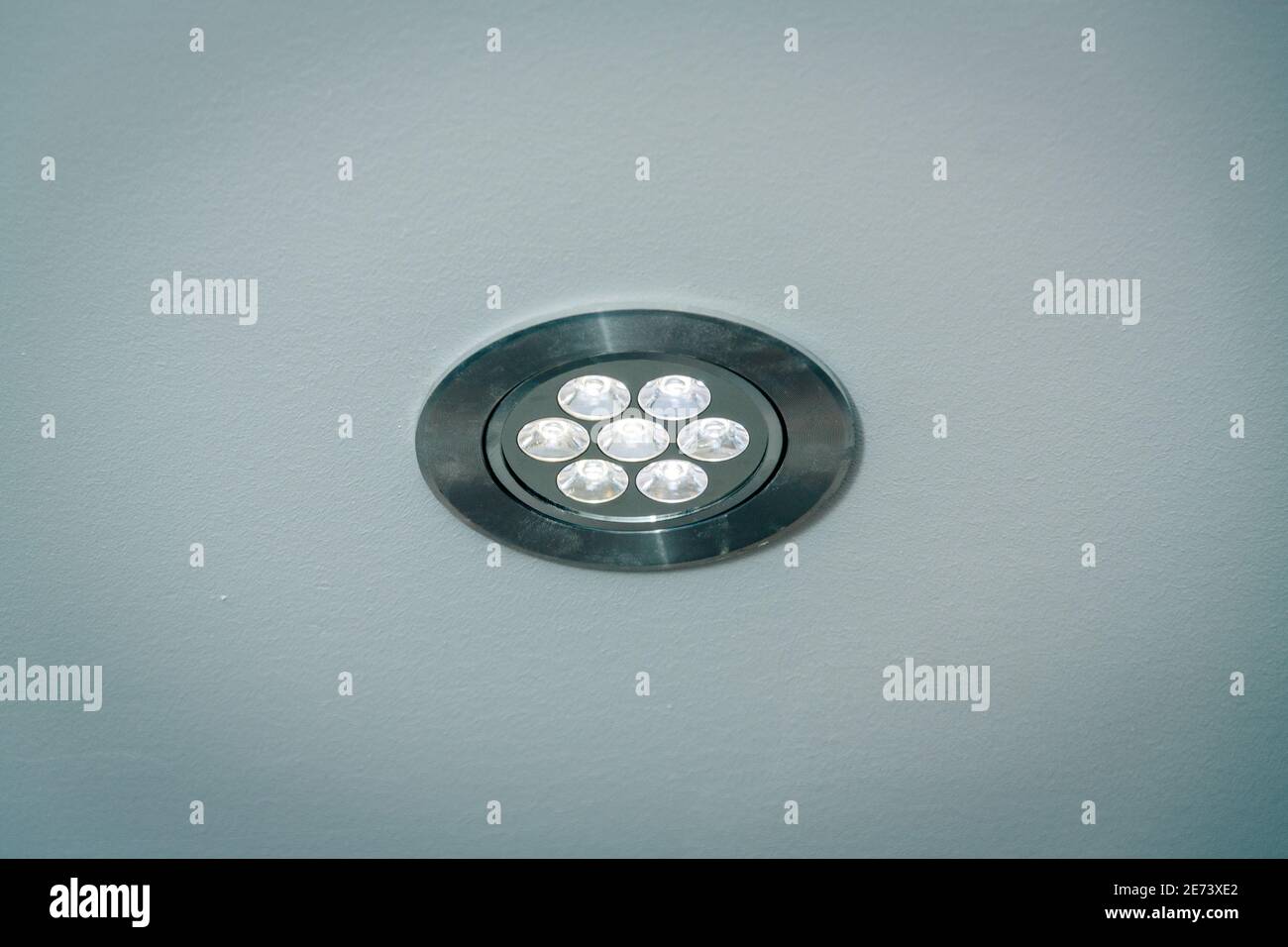 Modern light bulbs in the ceiling Stock Photo - Alamy