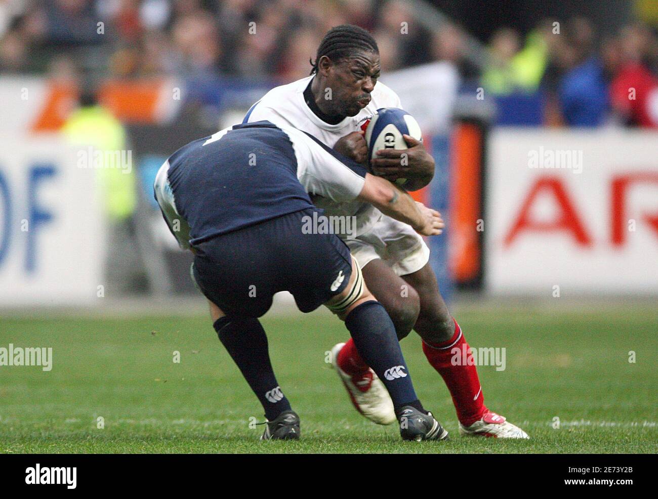 France's Serge Betsen during the Rugby Union RBS 6 nations tournament ...