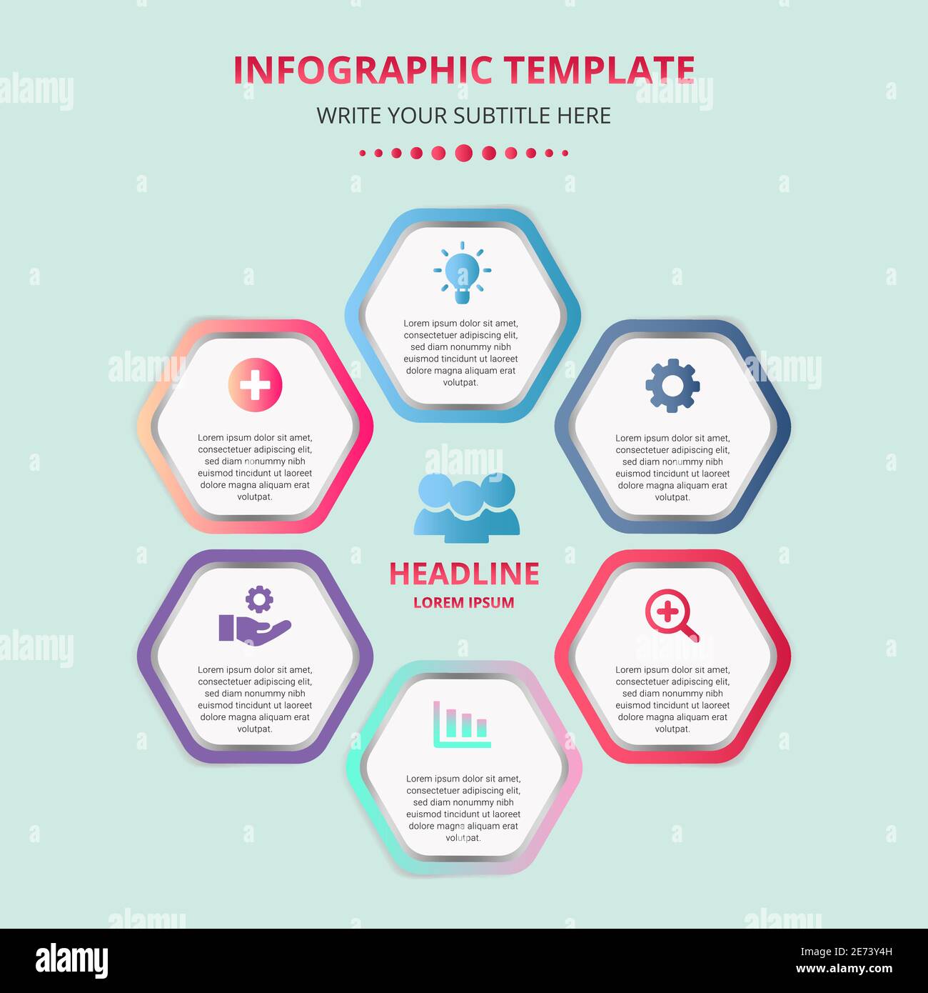 Business honeycomb infographic template for presentation Stock Vector ...