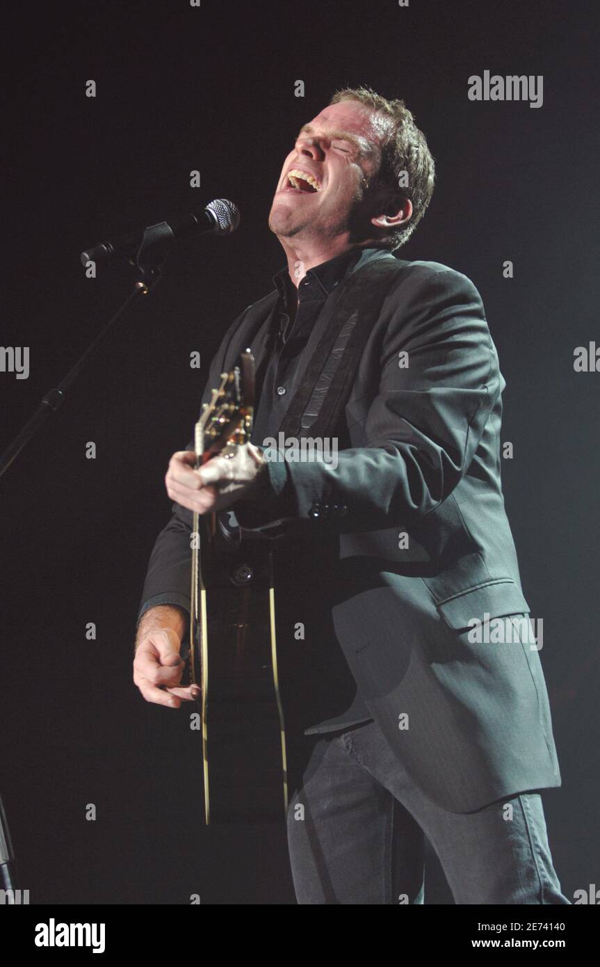Canadian singer Garou performs live on stage at the 'Zenith' concert ...