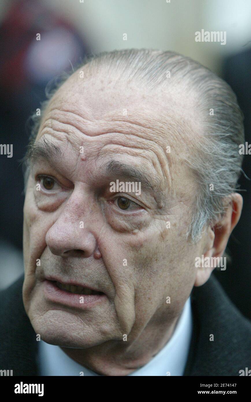 President Jacques Chirac pictured as he visits the exhibition ...