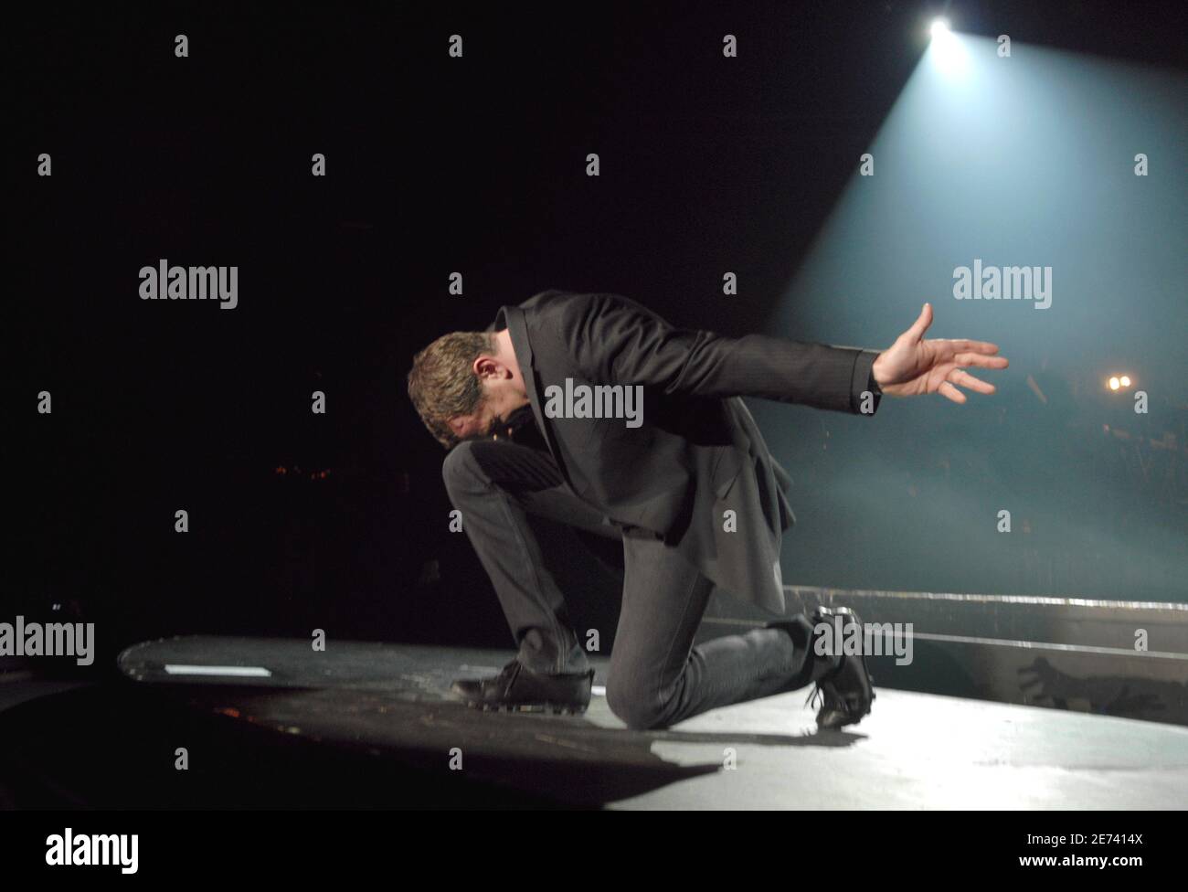 Canadian singer Garou performs live on stage at the 'Zenith' concert ...