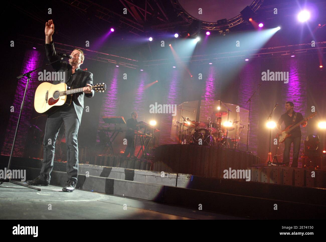 Canadian singer Garou performs live on stage at the 'Zenith' concert ...