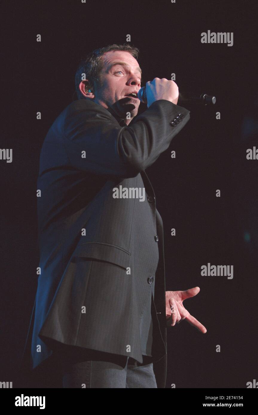 Canadian singer Garou performs live on stage at the 'Zenith' concert ...