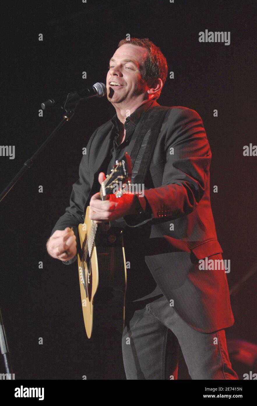 Canadian singer Garou performs live on stage at the 'Zenith' concert ...