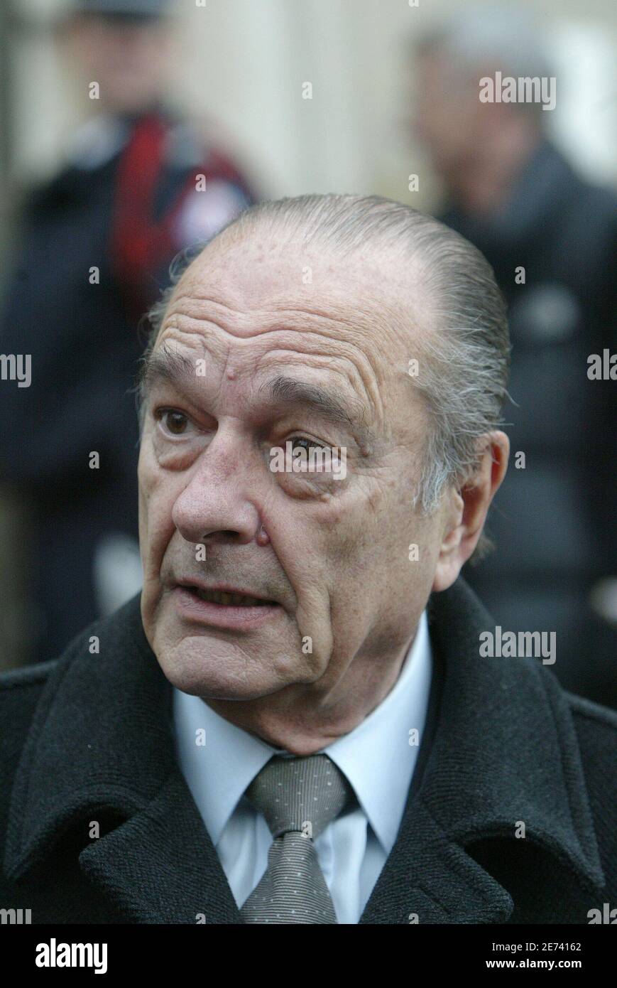 President Jacques Chirac pictured as he visits the exhibition ...