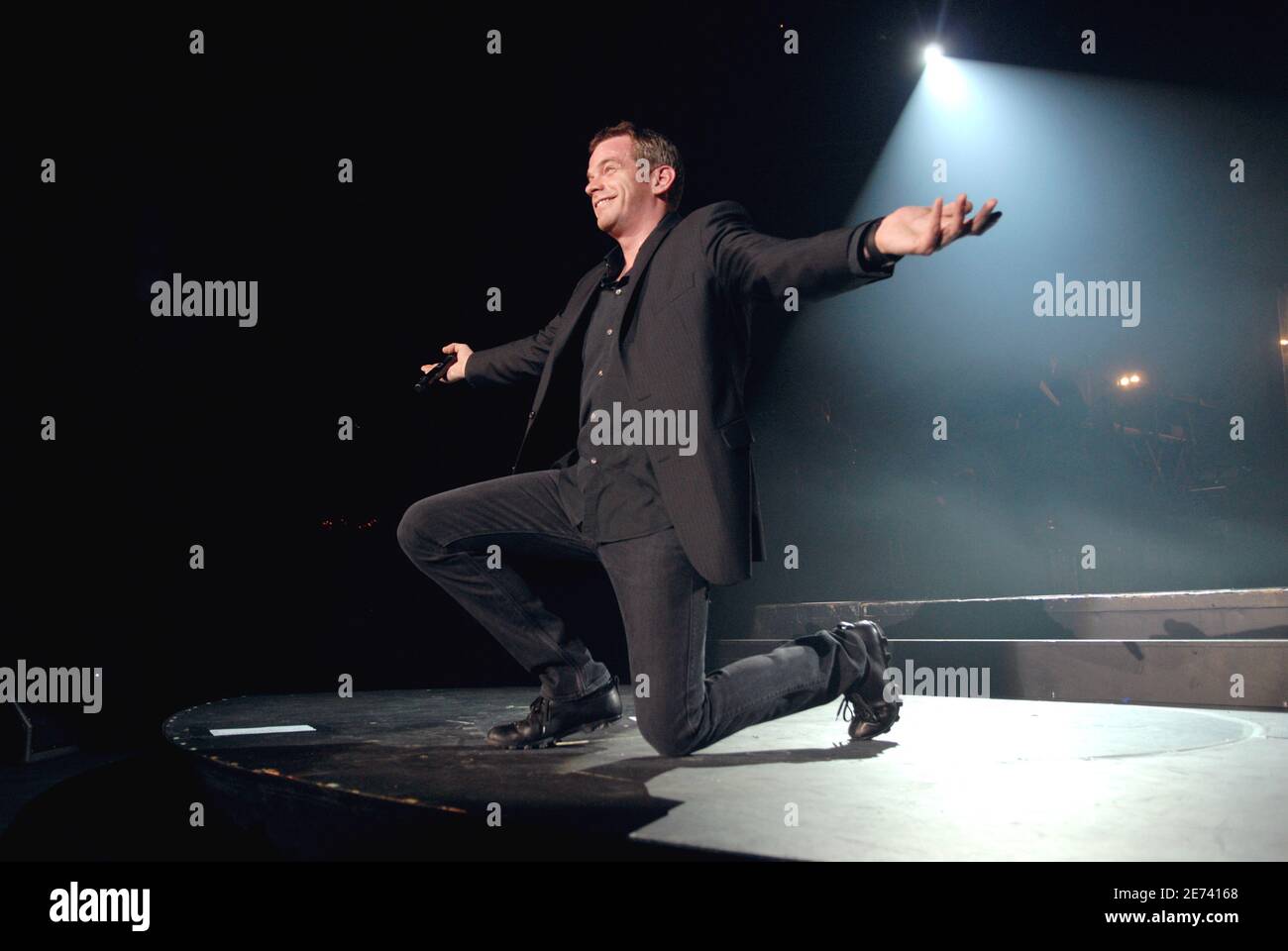 Canadian singer Garou performs live on stage at the 'Zenith' concert ...