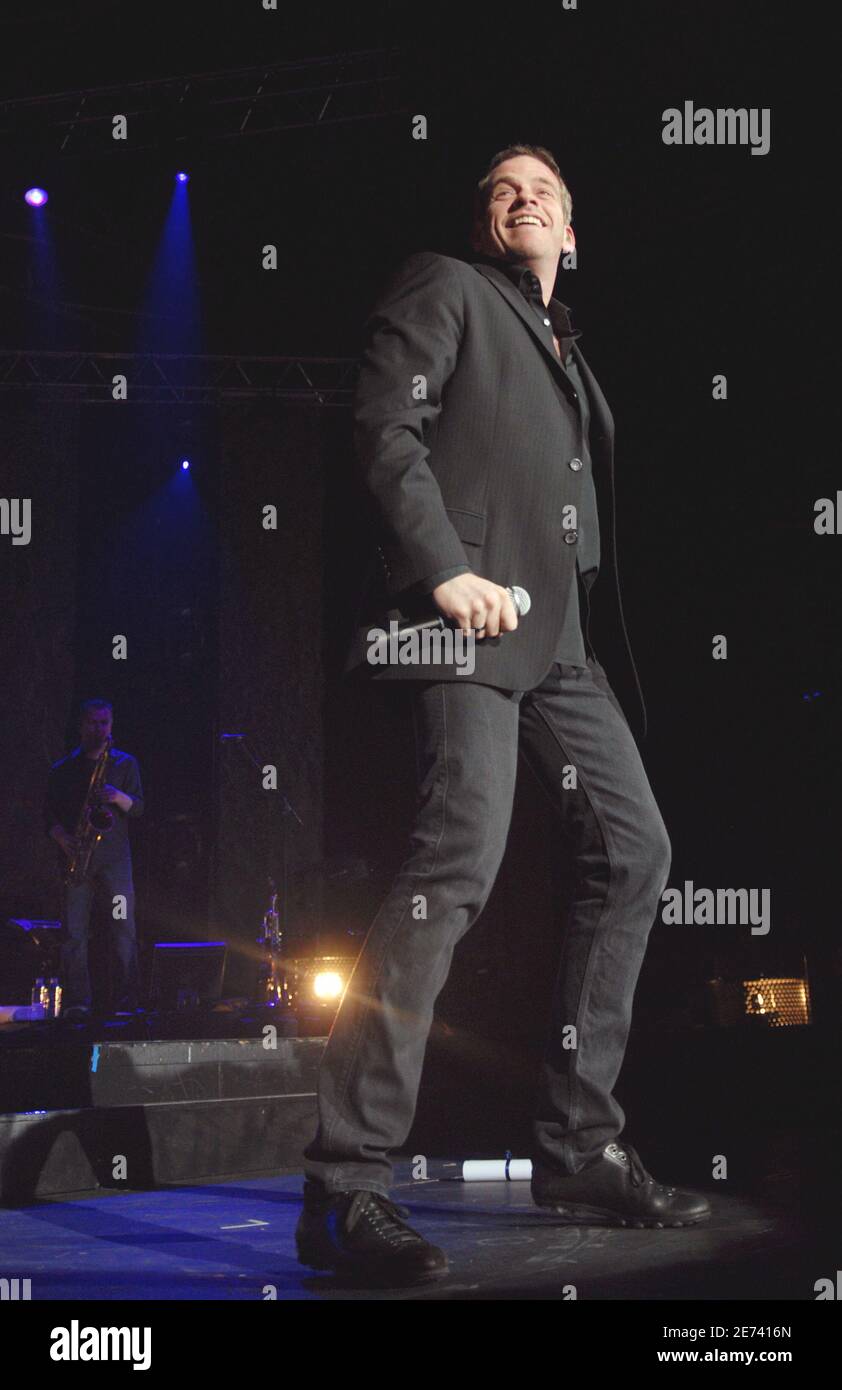 Canadian singer Garou performs live on stage at the 'Zenith' concert ...