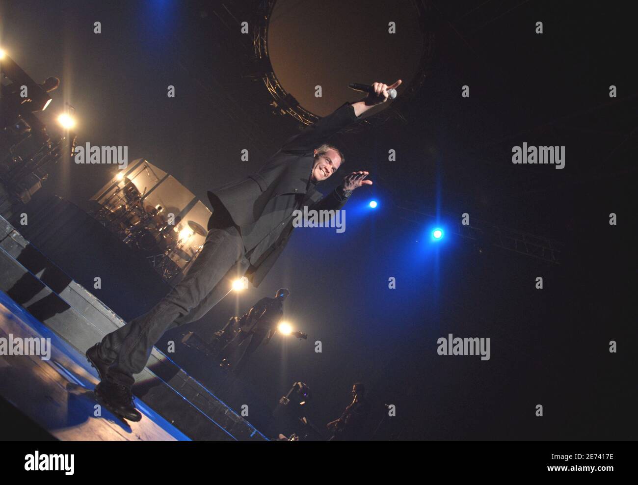 Canadian singer Garou performs live on stage at the 'Zenith' concert ...