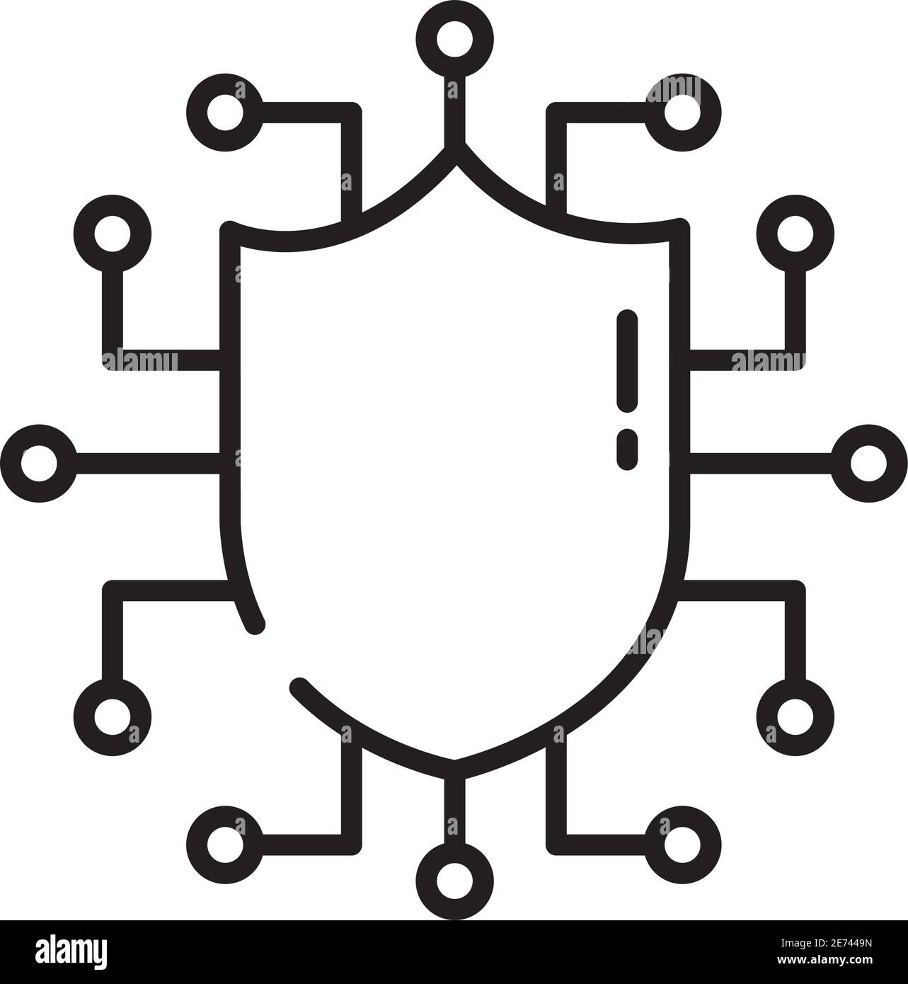 safety circuit board icon over white background, half line style ...