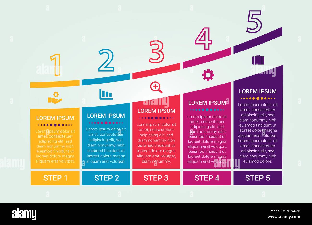 Process chart infographic with five options Stock Vector Image & Art ...