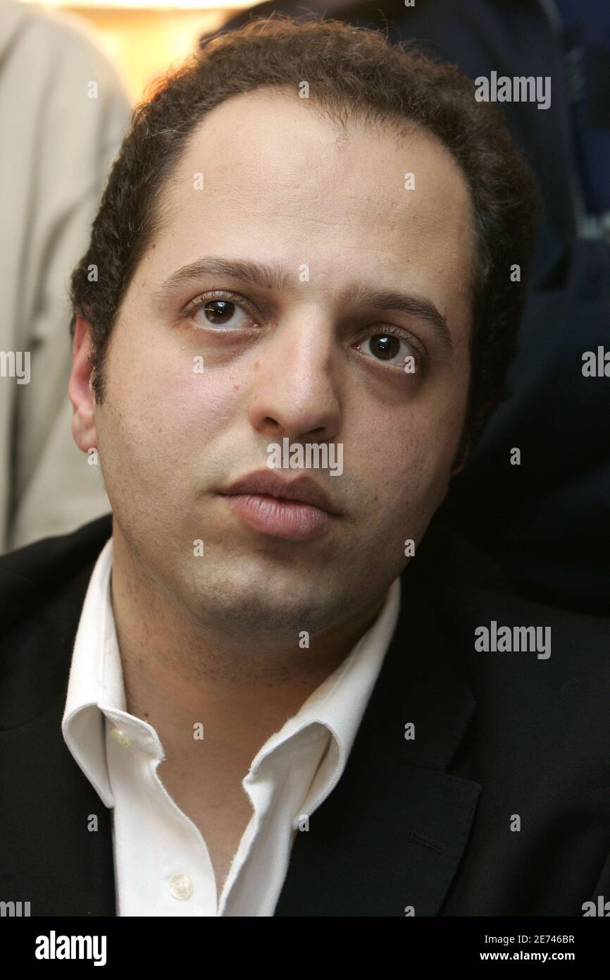 Benjamin Atban, president of UEJF attends a press conference prior the ...