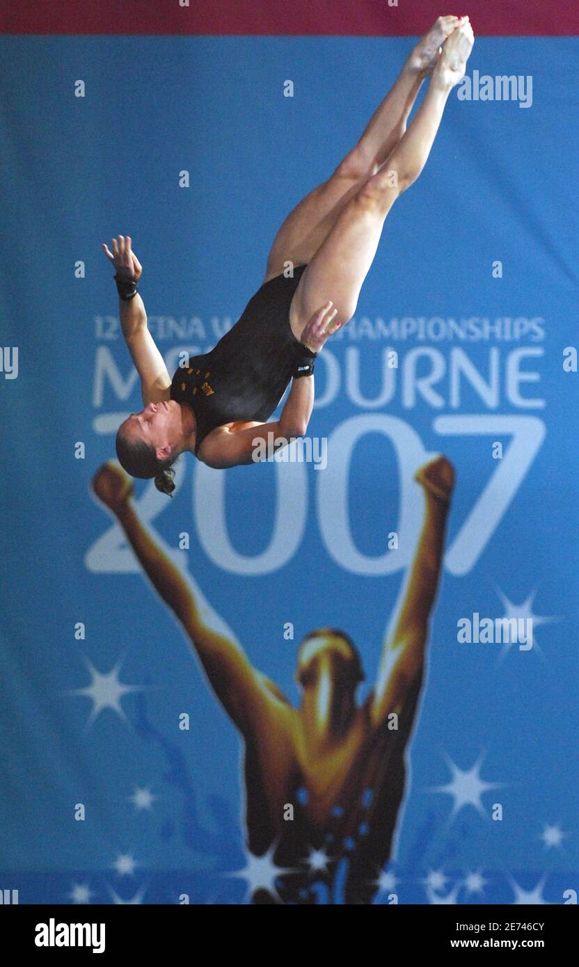 Australia's Alexandra Croak competes during the women's 10 metre ...