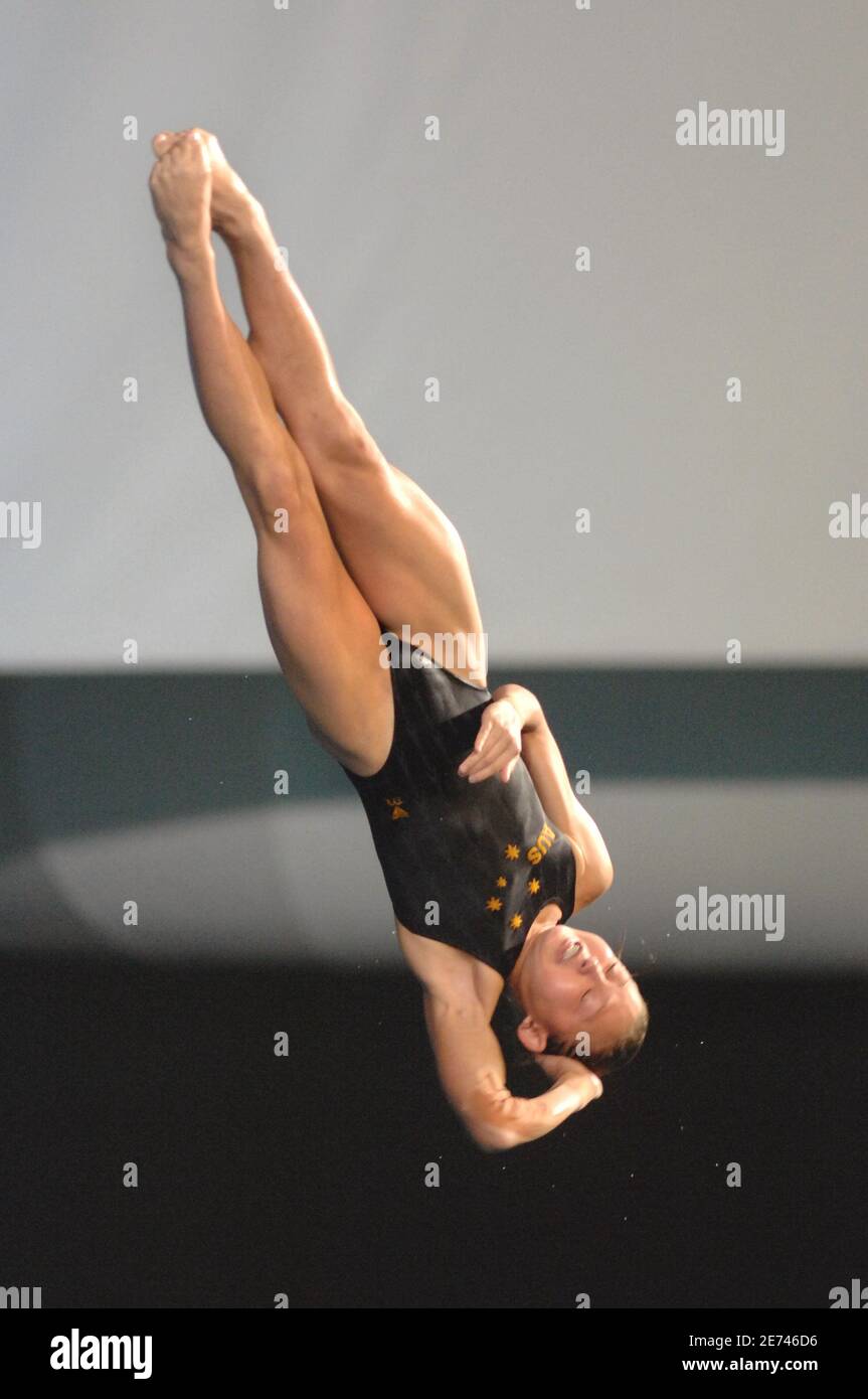 Australia's Melissa Wu competes during the women's 10 metre platform ...