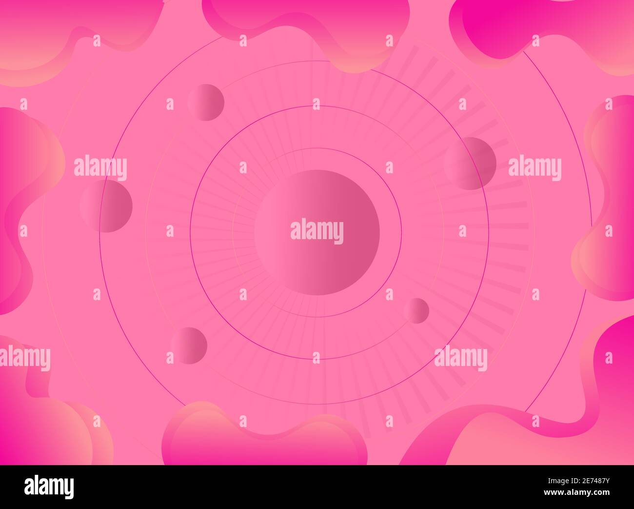 Abstract pink fluid background with geometric shapes Stock Vector Image ...