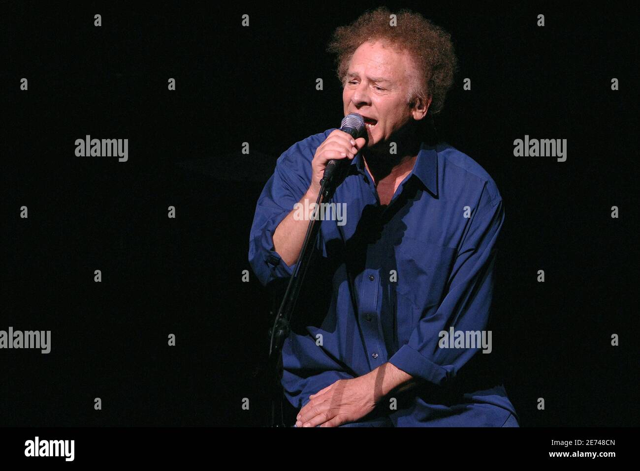 US singer Art Garfunkel performs live on stage with his band at the ...