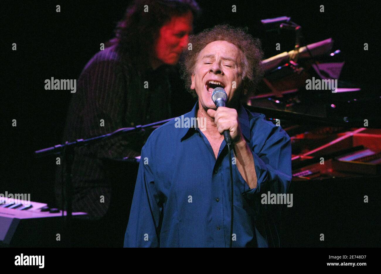 US singer Art Garfunkel performs live on stage with his band at the ...
