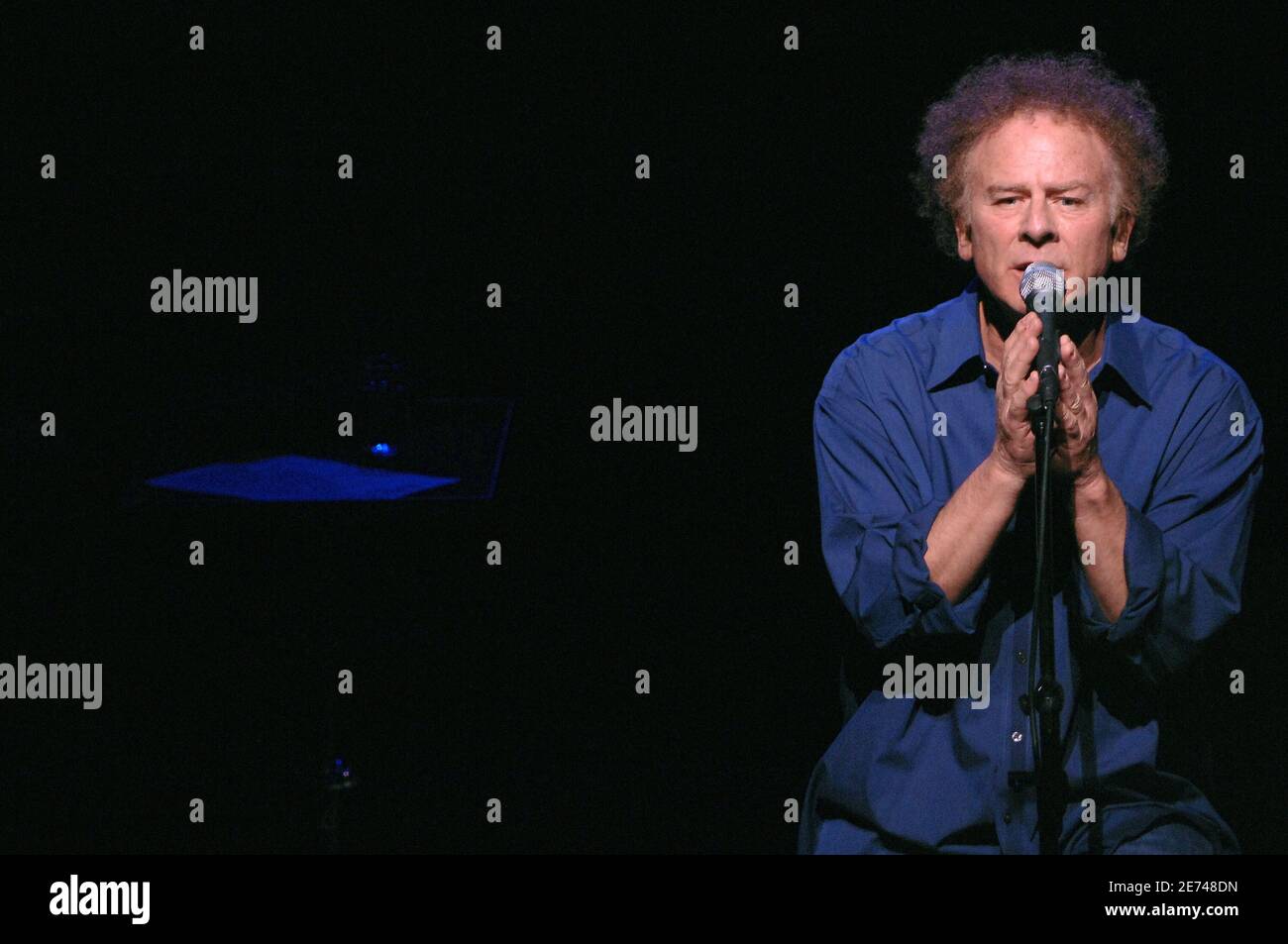 US singer Art Garfunkel performs live on stage with his band at the ...