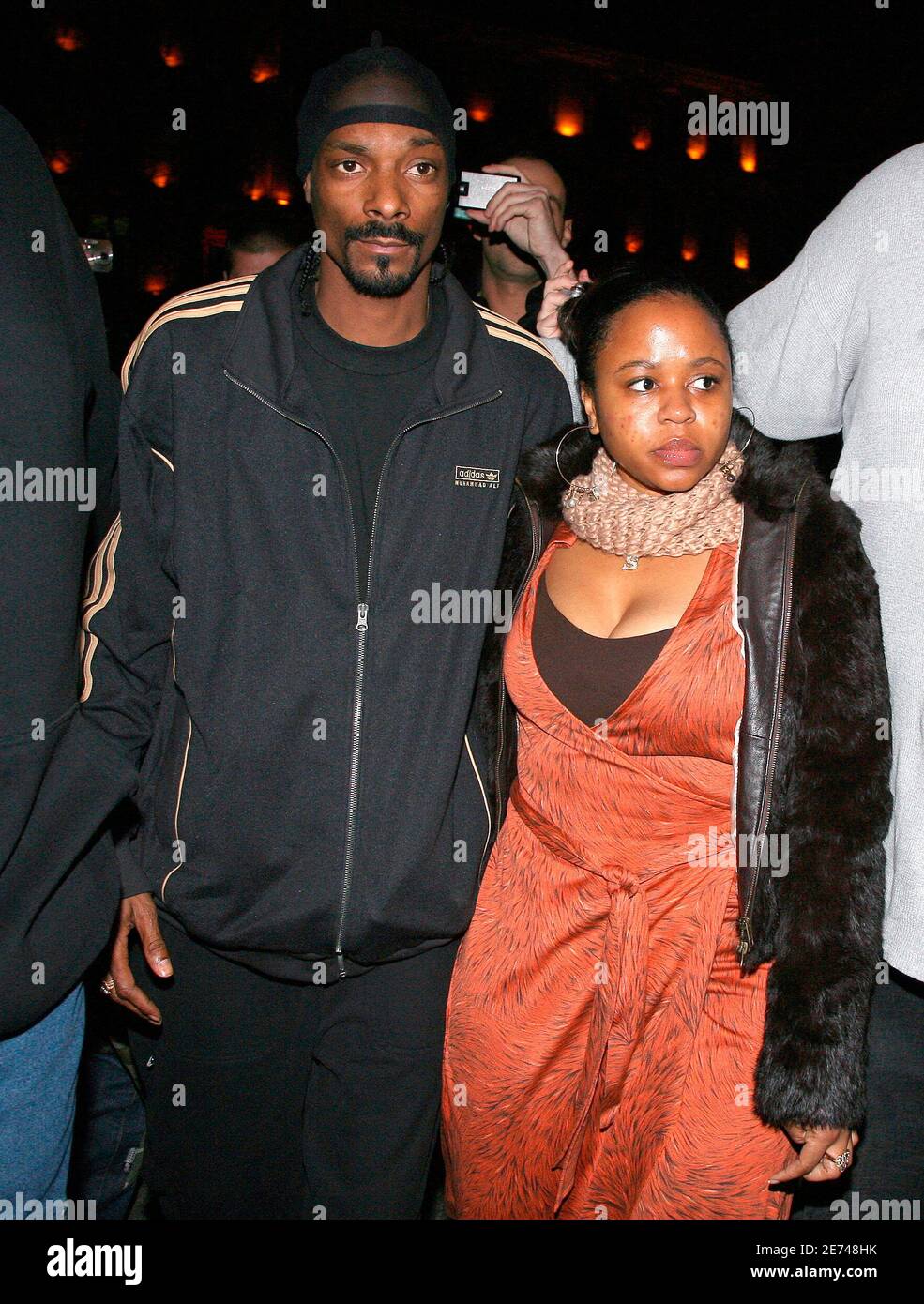 Snoop Dogg aka Calvin Broadus and his wife arrive at the VIP Room night ...