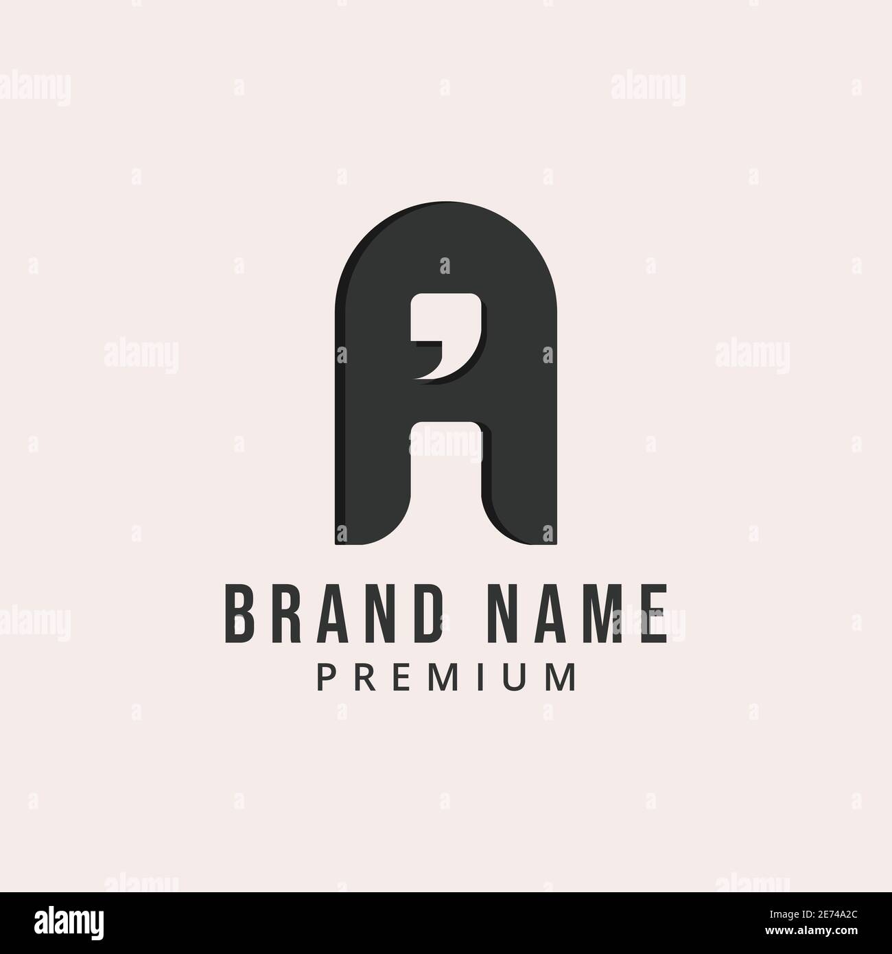 SIMPLE LETTER A QUOTE LOGO VECTOR TEMPLATE SUITABLE FOR MESSAGE, CHAT ...