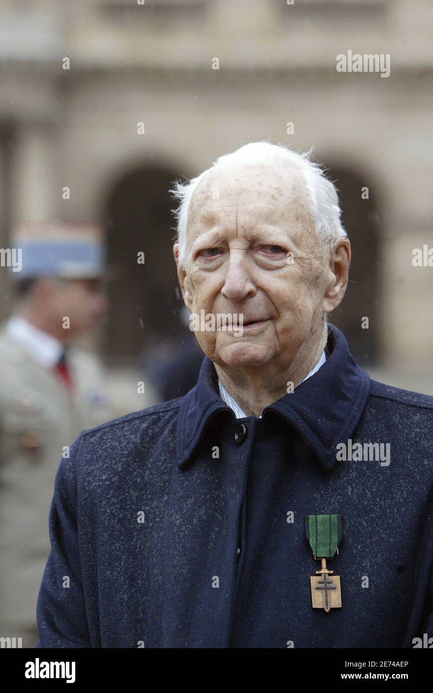 Former Prime minister Pierre Messmer attends the Eastern military ...