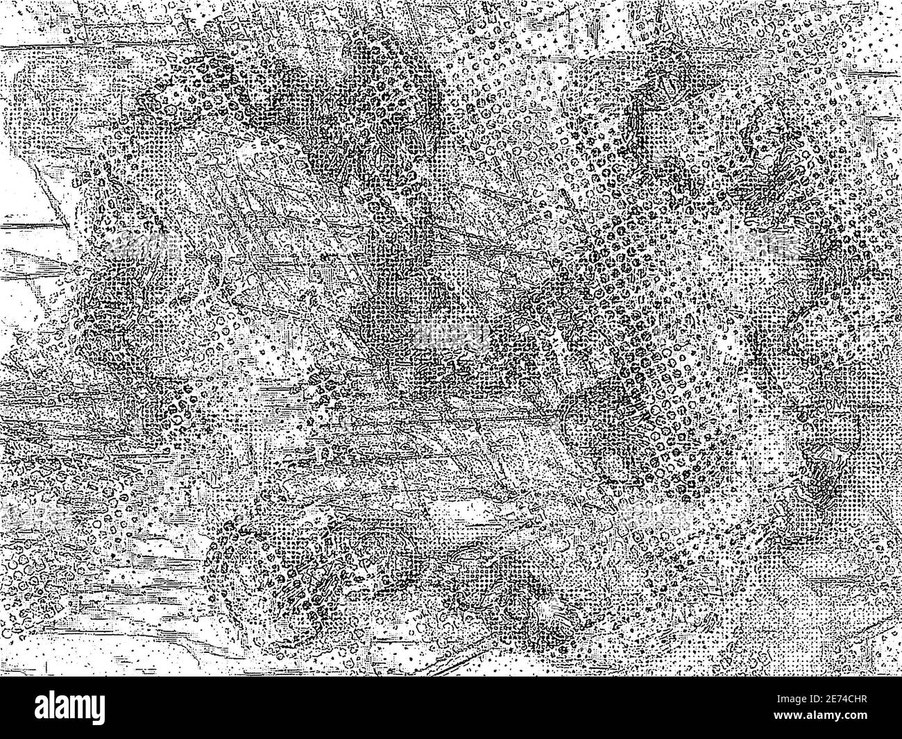 Surfaces with a twisted chain. Black and gray distress overlay ...