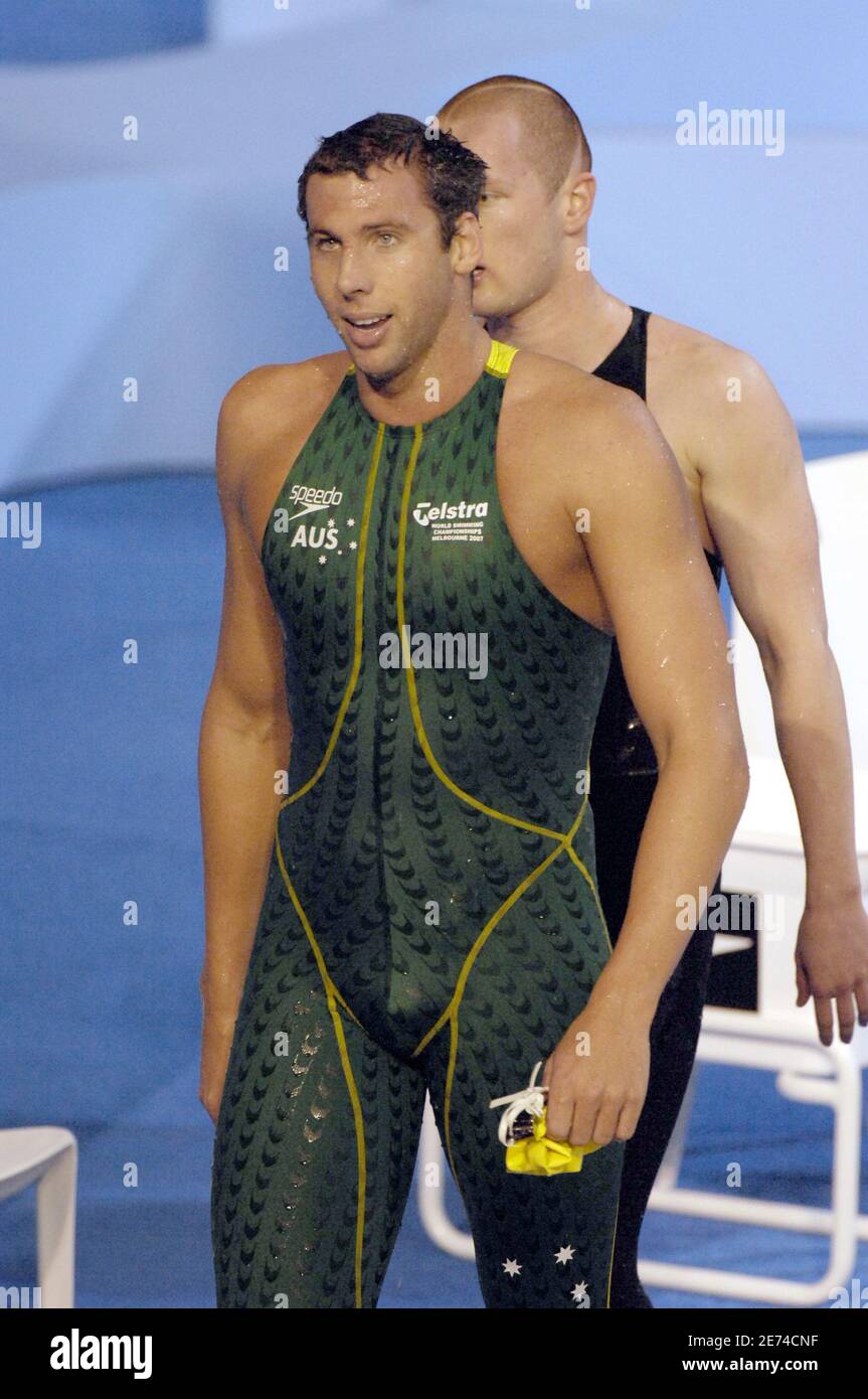 Australian s Grant Hackett Competes On Men s 400 Meters Freestyle During The 12th FINA World australian-s-grant-hackett-competes-on-men-s-400-meters-freestyle-during-the-12th-fina-world