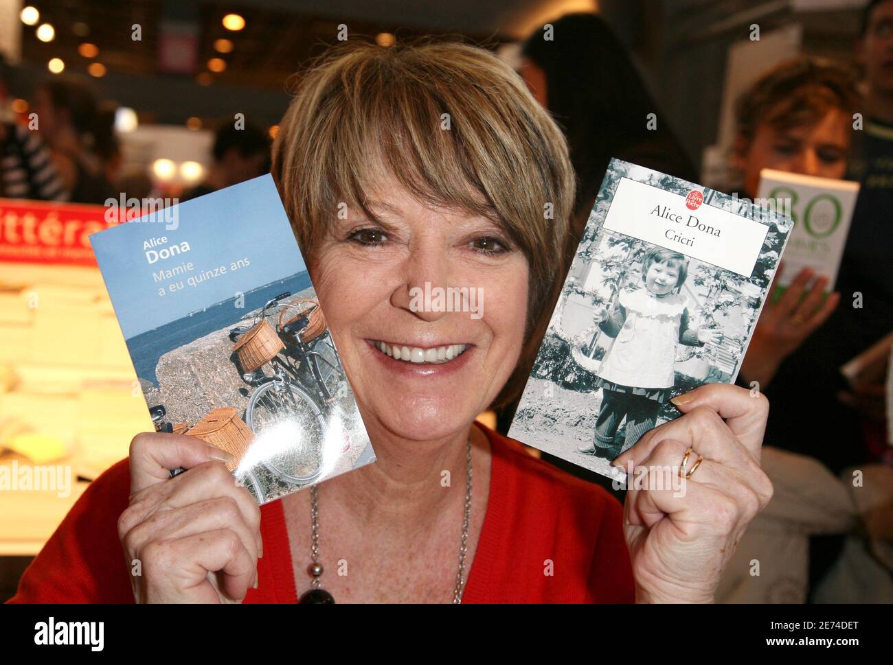 French author, singer and song-writer Alice Dona poses during the Book ...