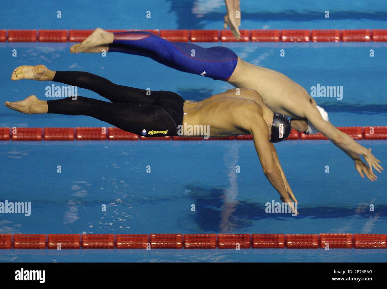 Slovenia's Luka Turk competes on men's 200 meters freestyle heat during ...