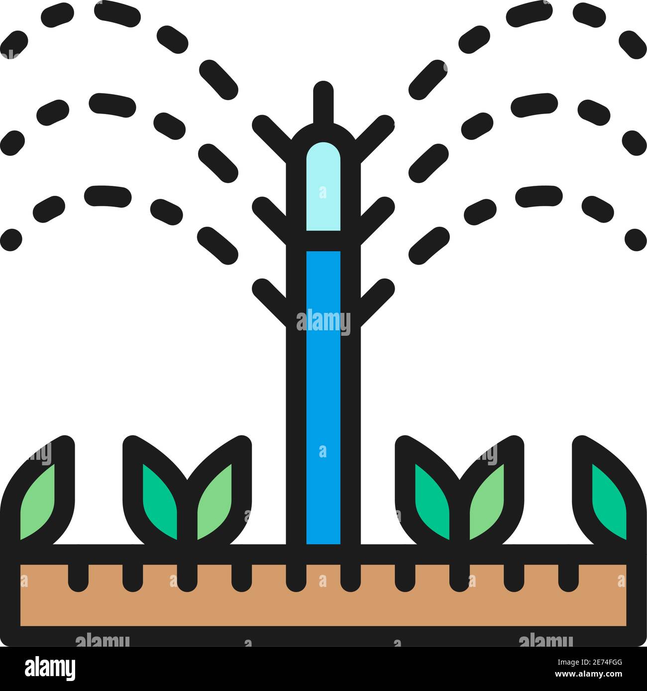 Drip irrigation farm Stock Vector Images - Alamy