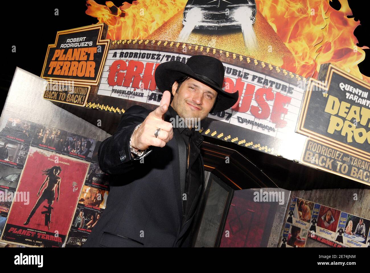 Robert Rodriguez attends the premiere of Dimension Film's 'Grindhouse ...