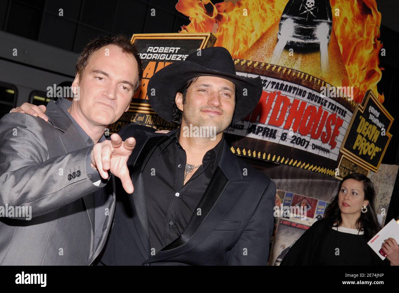 Quentin Tarantino and Robert Rodriguez attend the premiere of Dimension ...