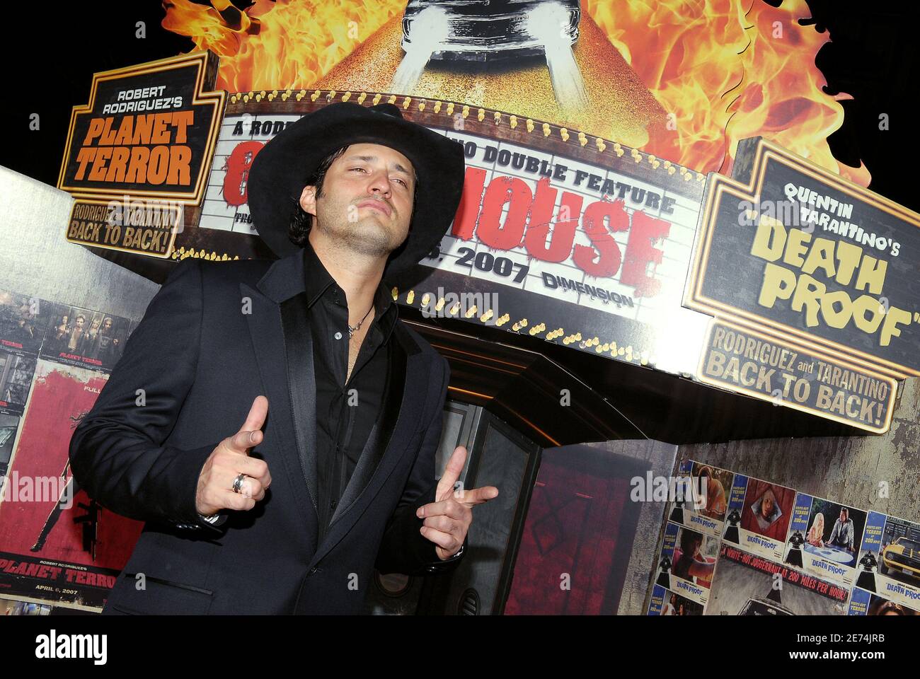 Robert Rodriguez attends the premiere of Dimension Film's 'Grindhouse ...