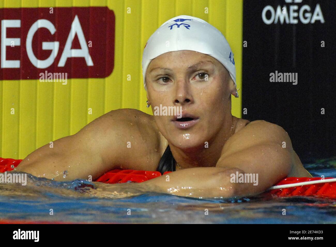 France's Aurore Mongel competes on women's 4x200 meters freestyle relay ...