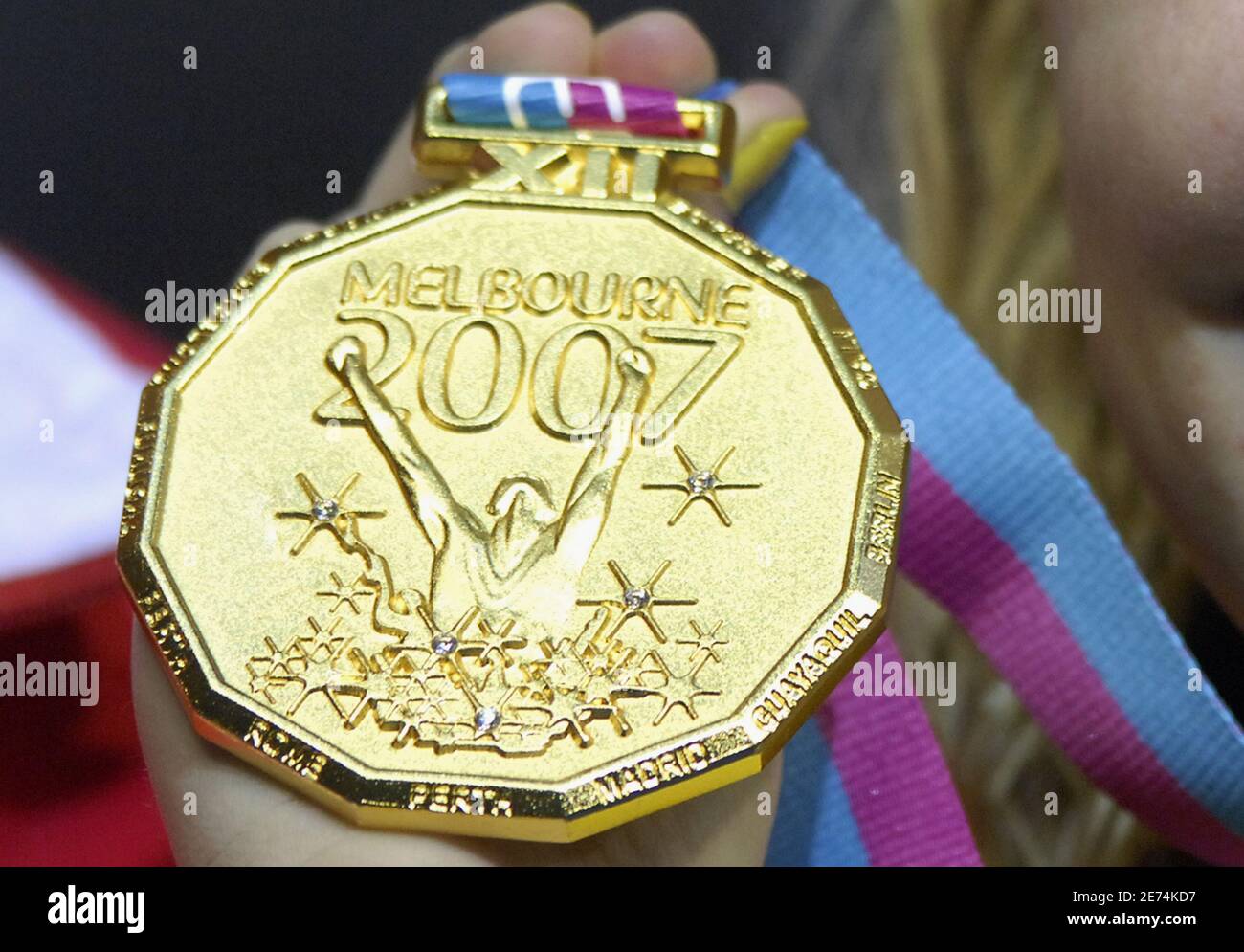 Gold medal during the 12th FINA World Championships, at the Rod Laver ...