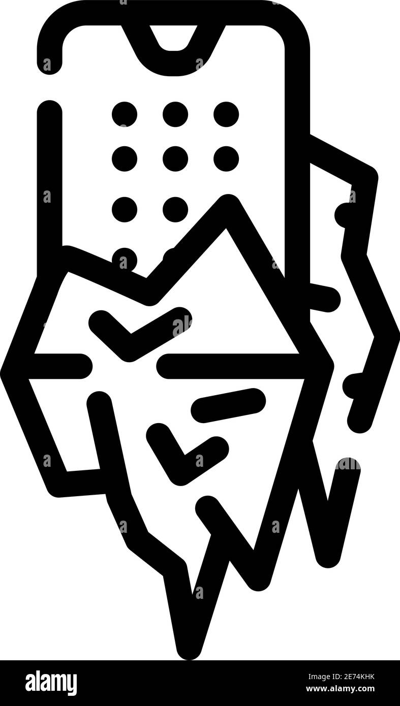 frozen calls of call center line icon vector illustration Stock Vector ...