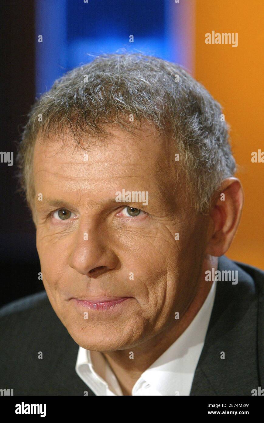 Patrick Poivre D'Arvor during the taping of TF1 channel TV Show 'Vol de ...