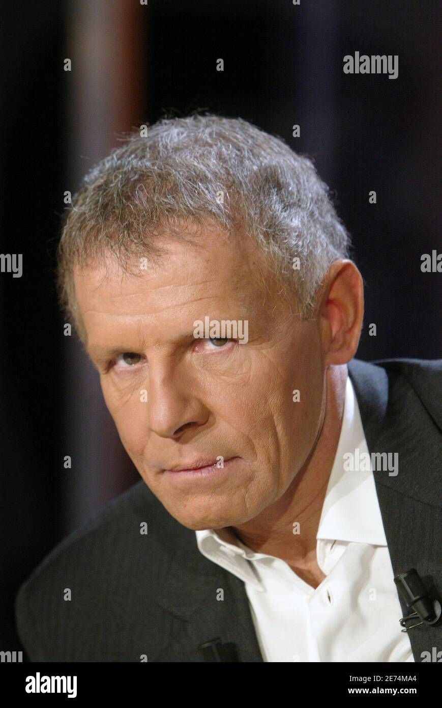 Patrick Poivre D'Arvor during the taping of TF1 channel TV Show 'Vol de ...