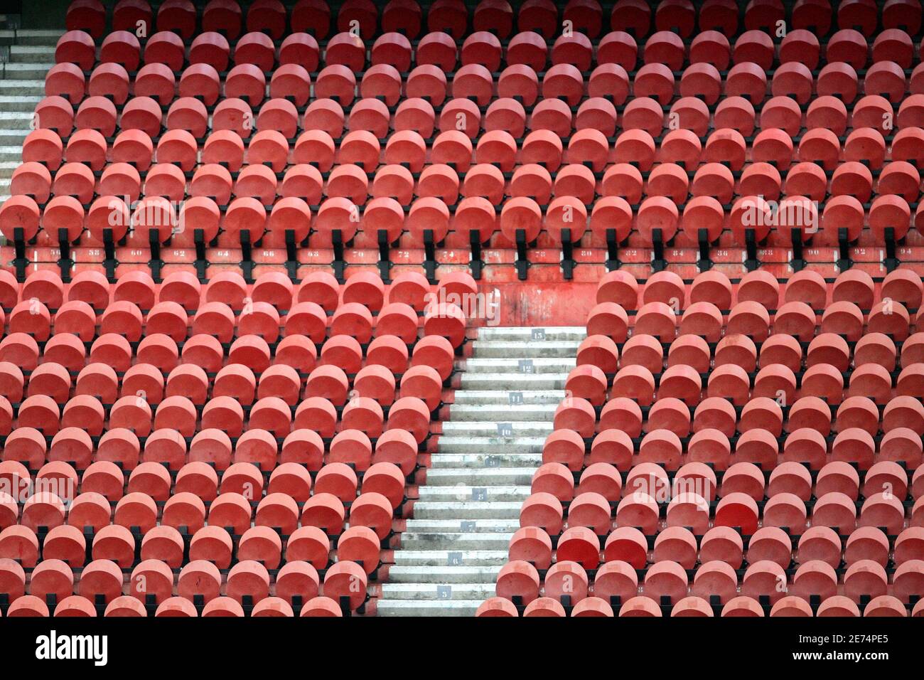 PSG's empty stands during a French First League soccer match at Parc ...