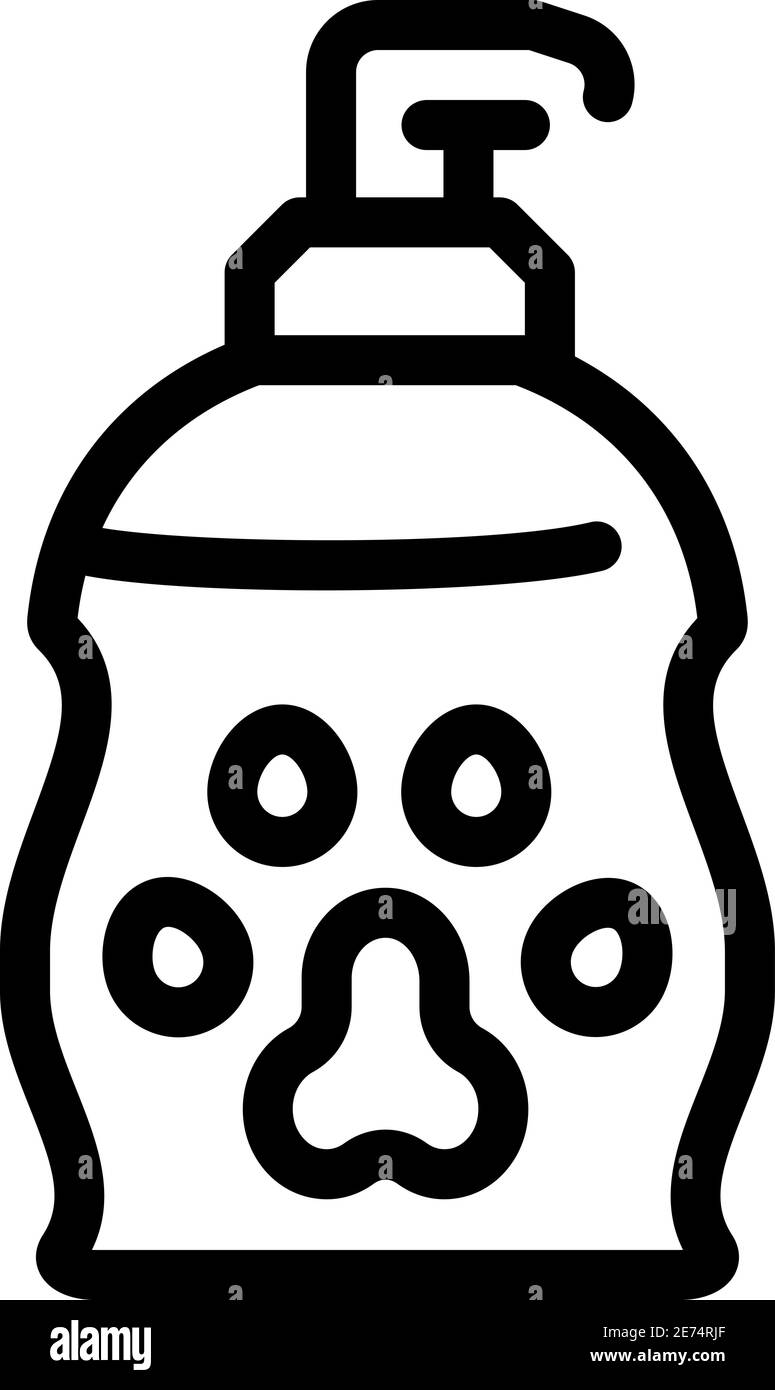 liquid soap for wash animal line icon vector illustration Stock Vector ...